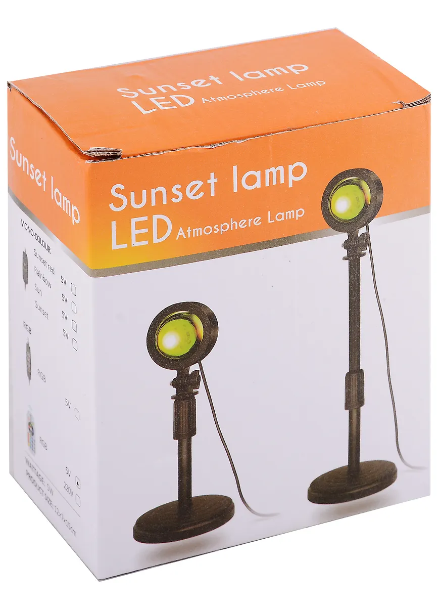 Настольная LED Лампа Rainbow (радуга) (11,5х11,5х27см) (пластик ...