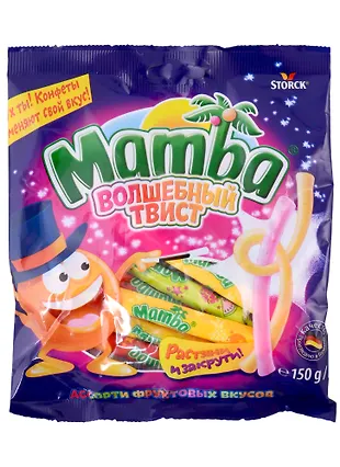 Жевательные конфеты Мамба, Волшебный Твист, 150г «Читай-город»