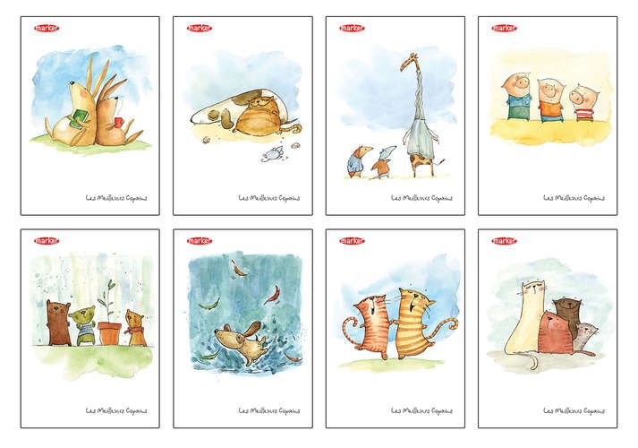 Тетрадь в клетку Marker Arte, "Лучшие друзья", А4, 40 листов ️ купить ...