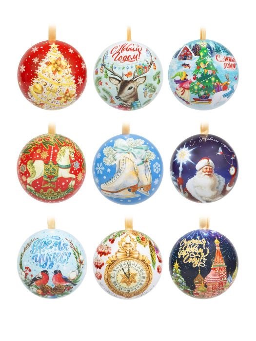 Елочный шар с новогодним пожеланием (металл) (6,5) 🎁 купить по выгодной ...